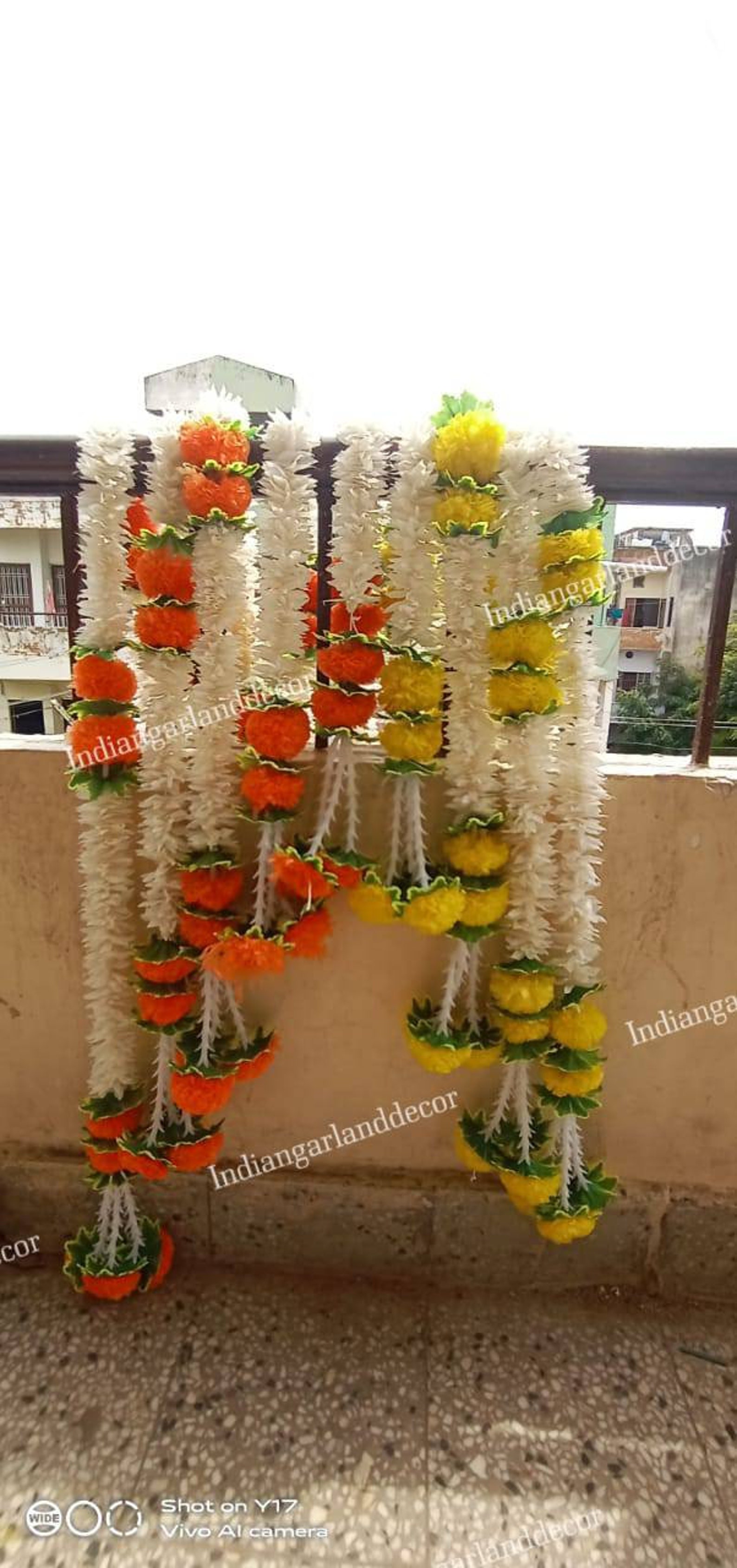 5 Piece Lot Jasmine Strings of Indian Flower Garland Indian Decoration ...