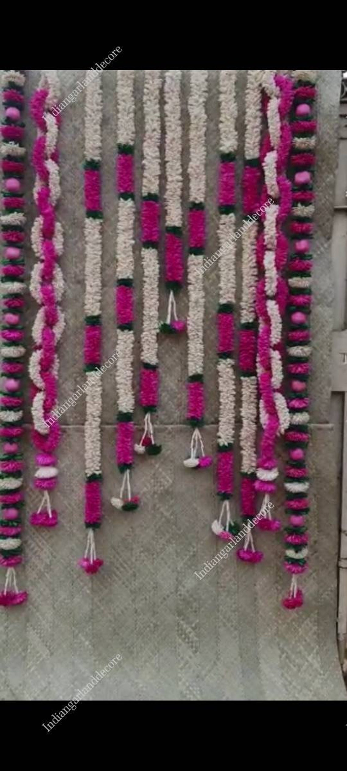 11 Strings Set of Sola Wood Flower Strings Colorful Indian - Etsy