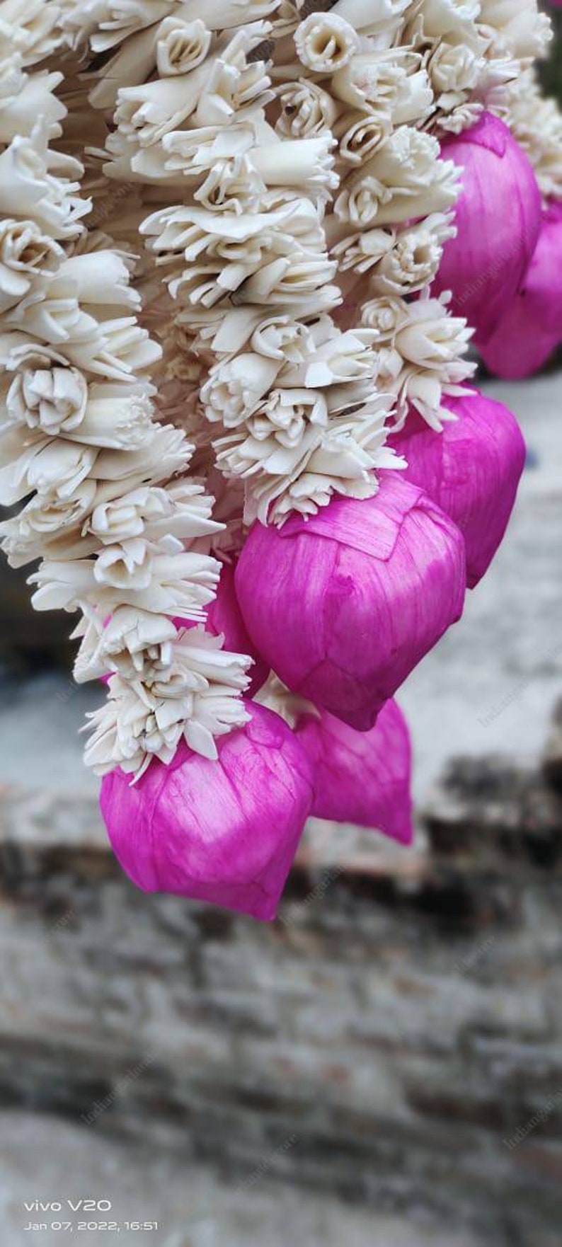 3 Feet Length Sola Wood String With Lotus of Indian Flower | Etsy