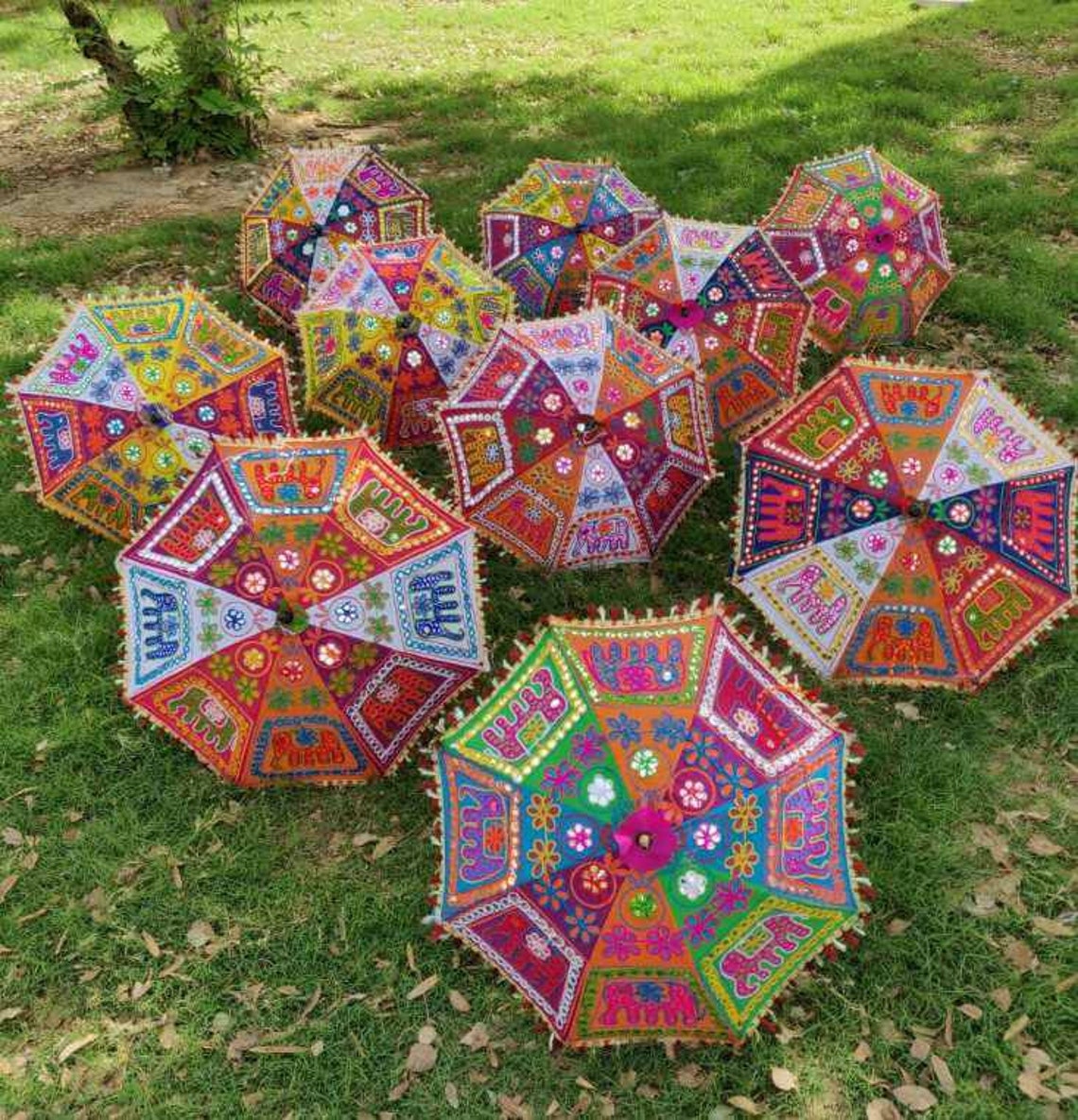 10 Pieces Lot Traditional Design Indian Wedding Umbrella Decoration ...