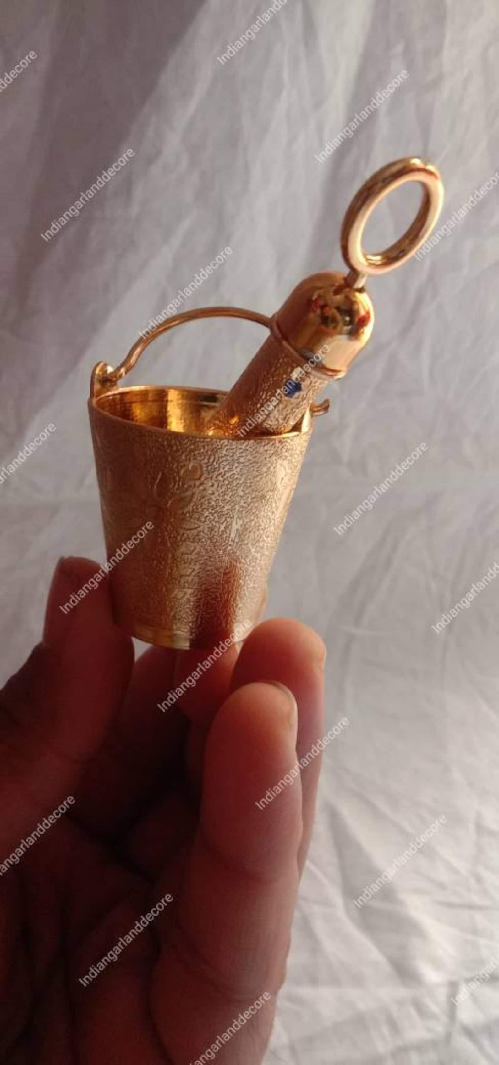 Metallic Finishing Decorative Pichkaari with Bucket Balti | Etsy