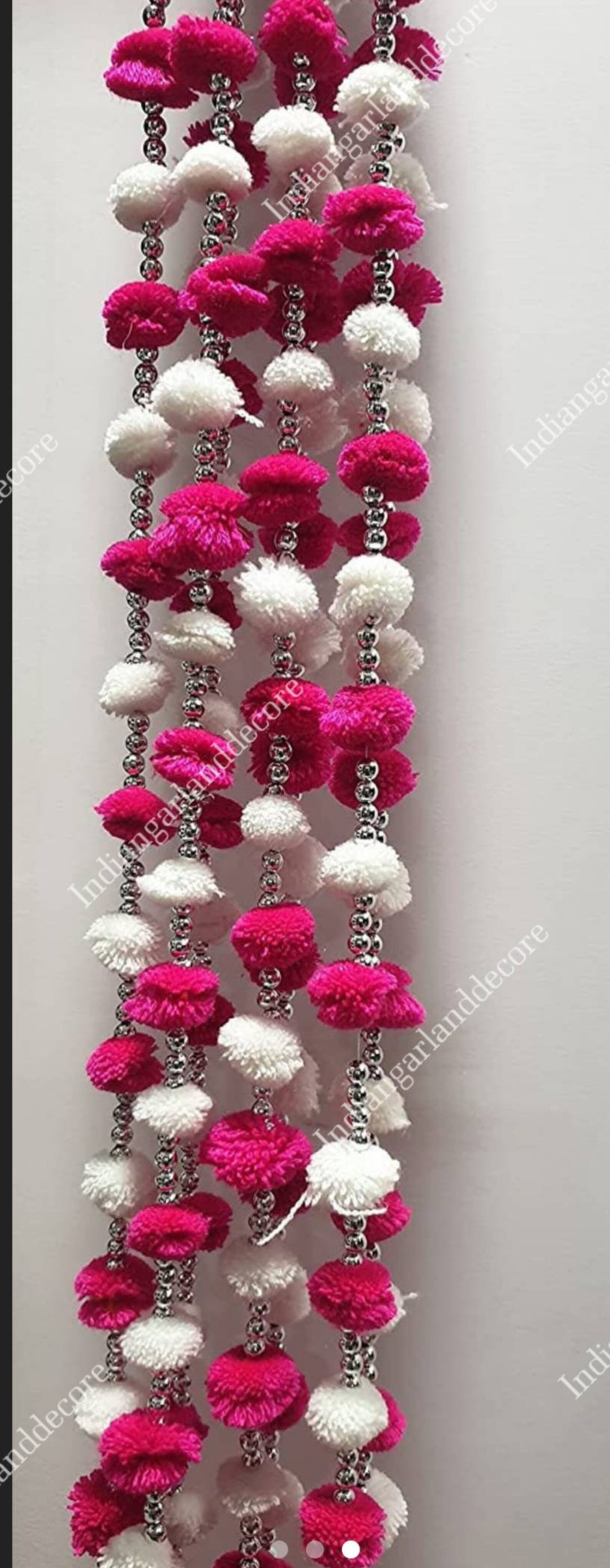 1 Inches of Woolen Pompom Strings With Bells Beautiful - Etsy