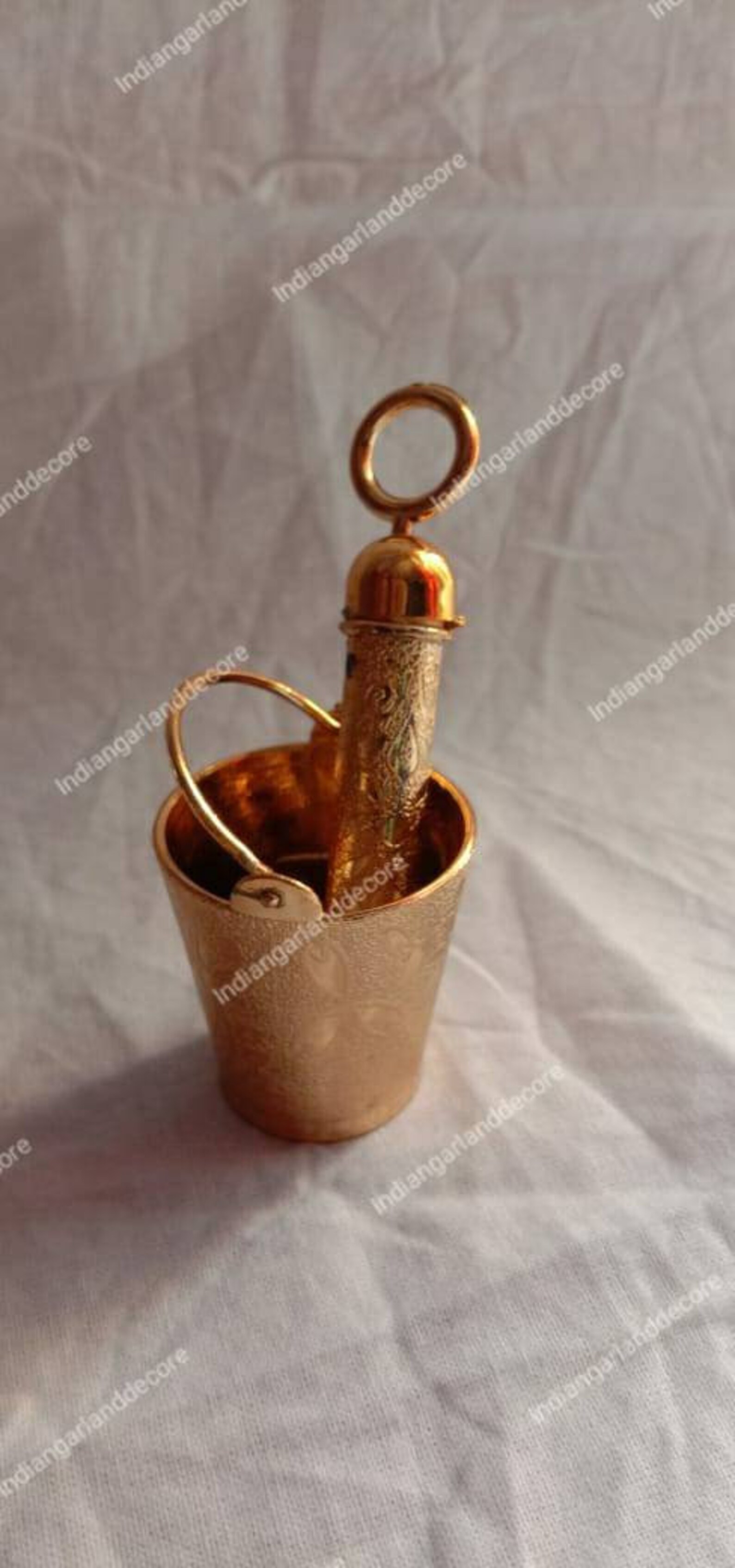 Metallic Finishing Decorative Pichkaari with Bucket Balti | Etsy