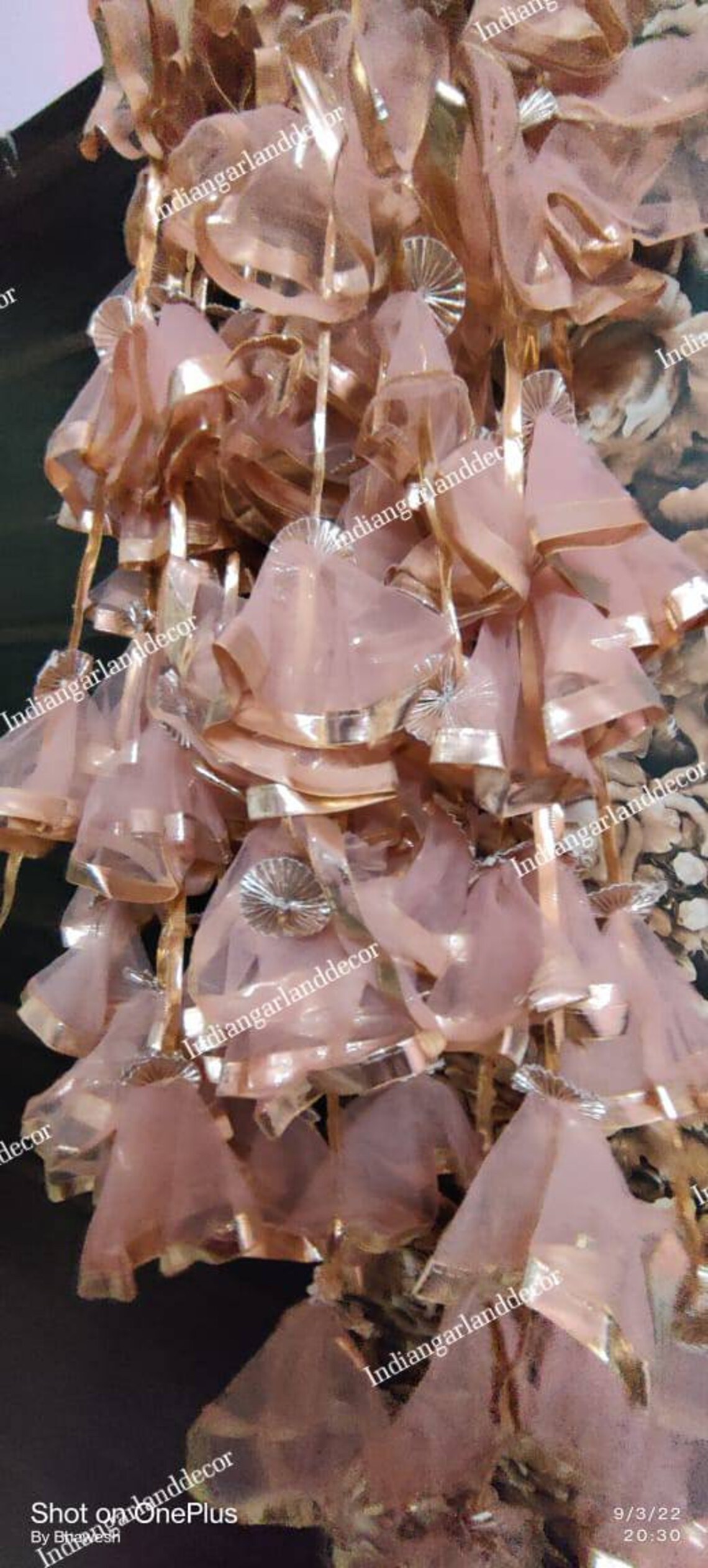 50 Strings of Net Fabric Colorful Tassel With Gota Lace Flower - Etsy