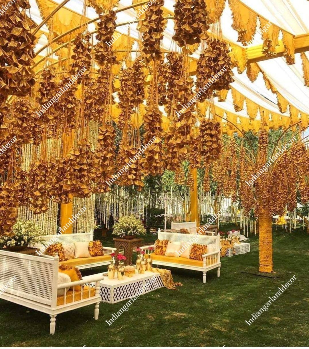 50 Bunches of Gota Flower Tassels With Gota Lace Indian Decoration ...