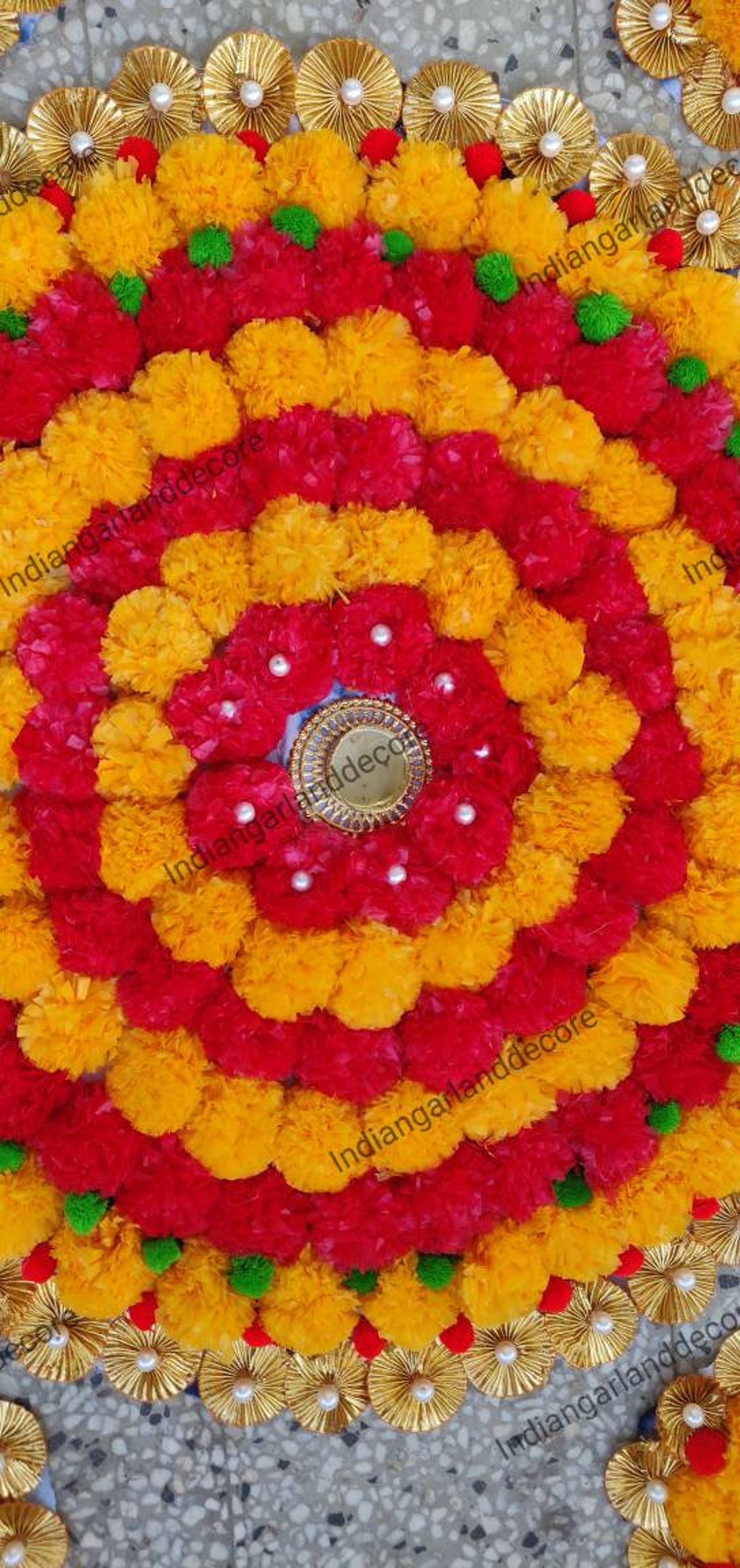 Beautiful Artificial Flower Rangoli Floral Handmade | Etsy