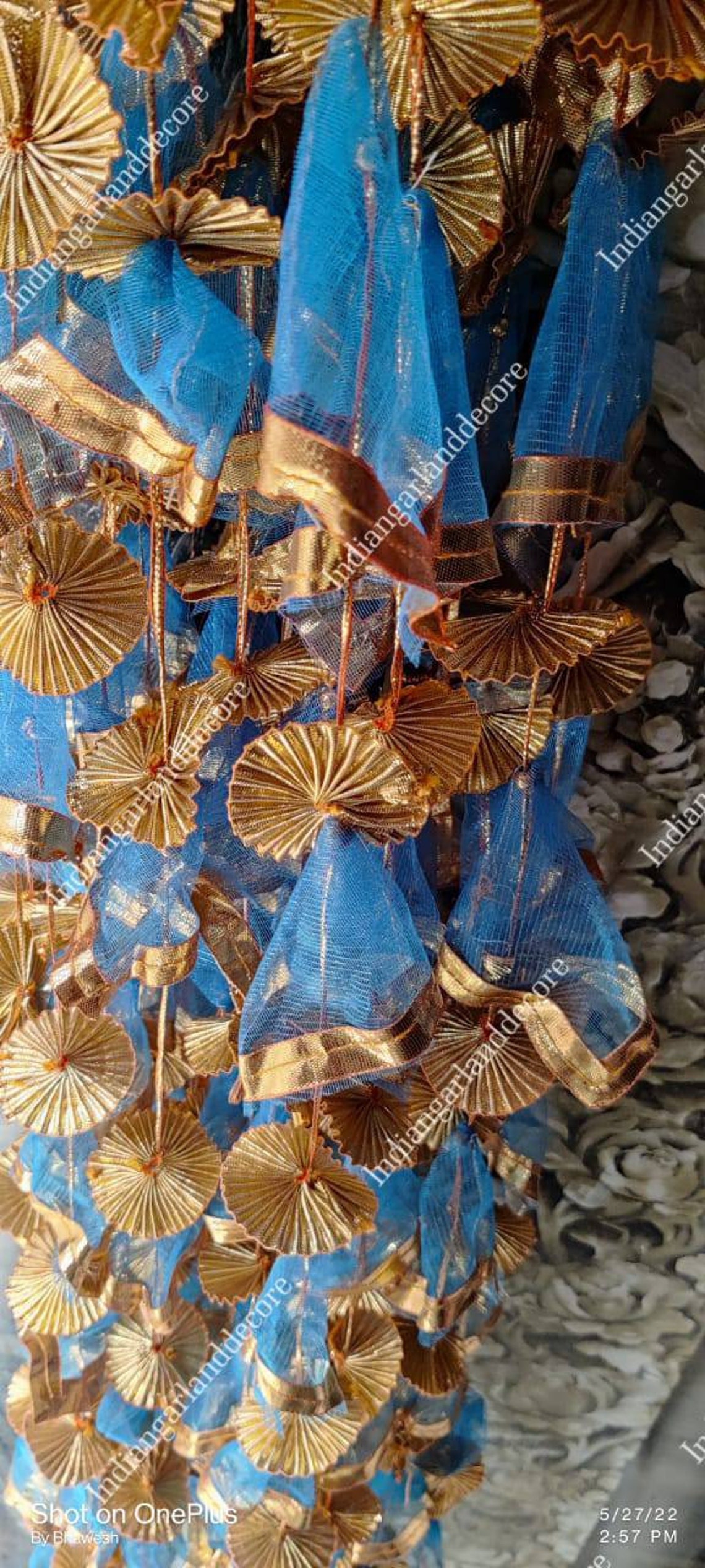 50 Strings of Net Fabric Colorful Tassel With Gota Lace Flower - Etsy