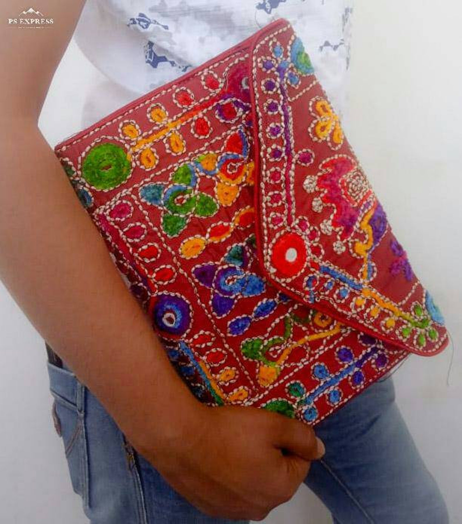 Buy Beautiful Indian Banjara Bags Envelope Bags Evening Bags Lady ...