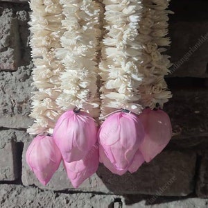 3 Feet Length Sola Wood String With Lotus of Indian Flower Garland ...