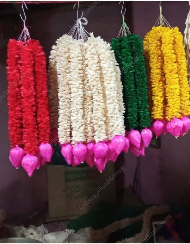 3 Feet Length Sola Wood String With Lotus of Indian Flower | Etsy