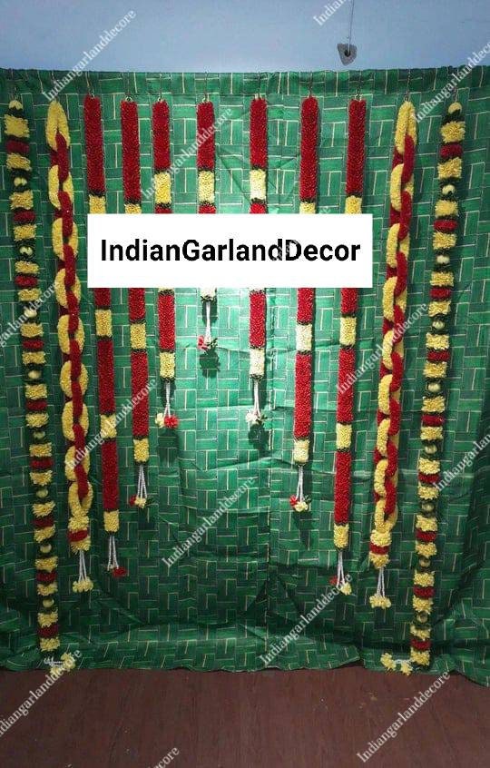 11 Strings Set of Sola Wood Flower Strings Colorful Indian - Etsy