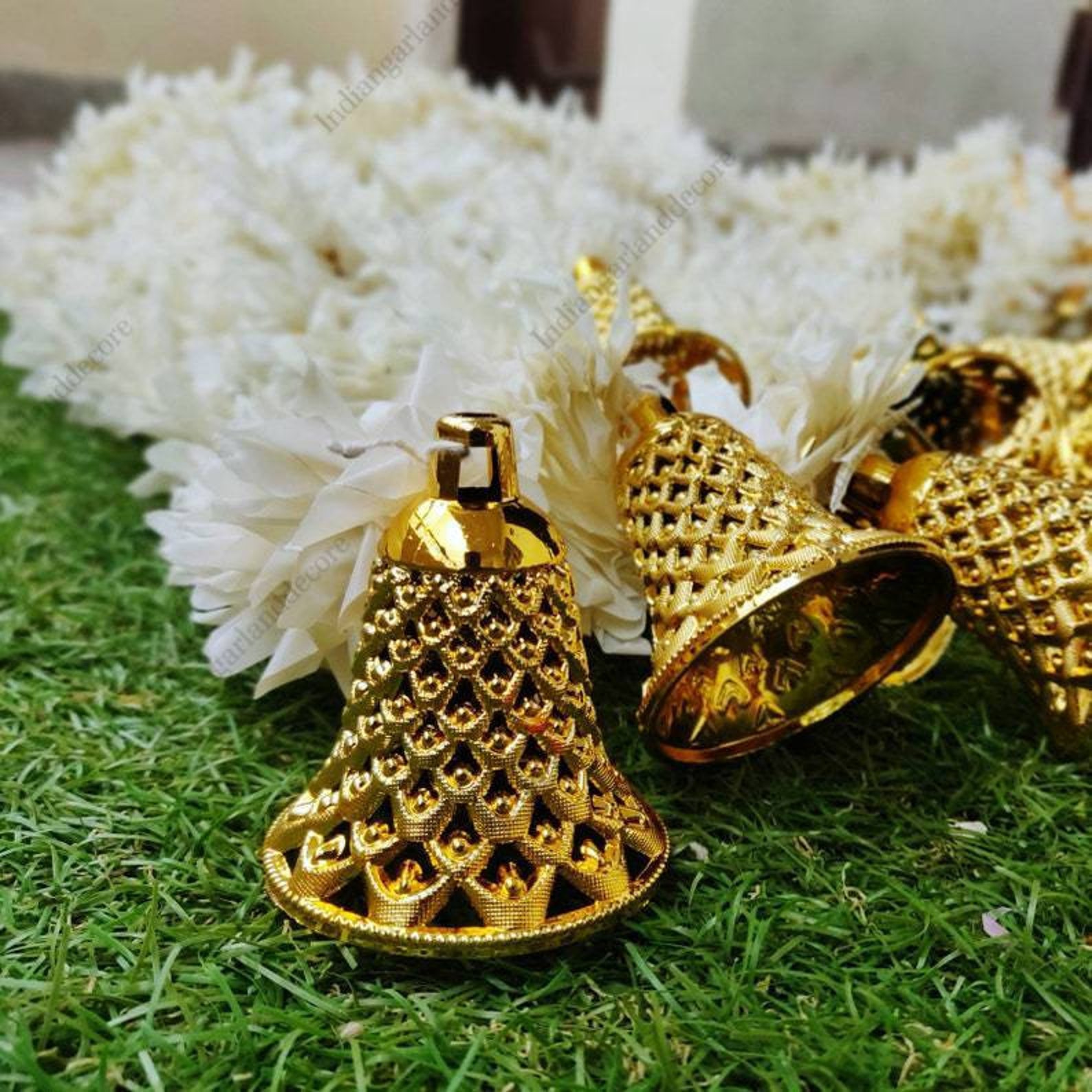 Artificial Jasmine Strings Flower Garland With Bells Indian | Etsy