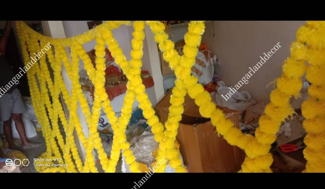 8X8 Feet Artificial Marigold Flower Net Backdrop Decoration - Etsy