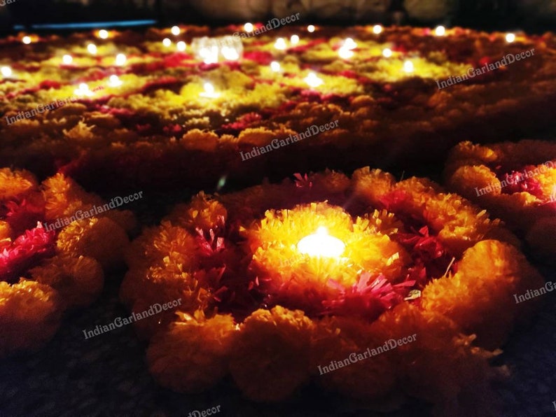 Beautiful Artificial Flower Rangoli Floral Handmade - Etsy