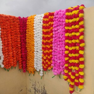 Express Shipping 100 Strings of Indian Flower Garland Indian Decoration ...