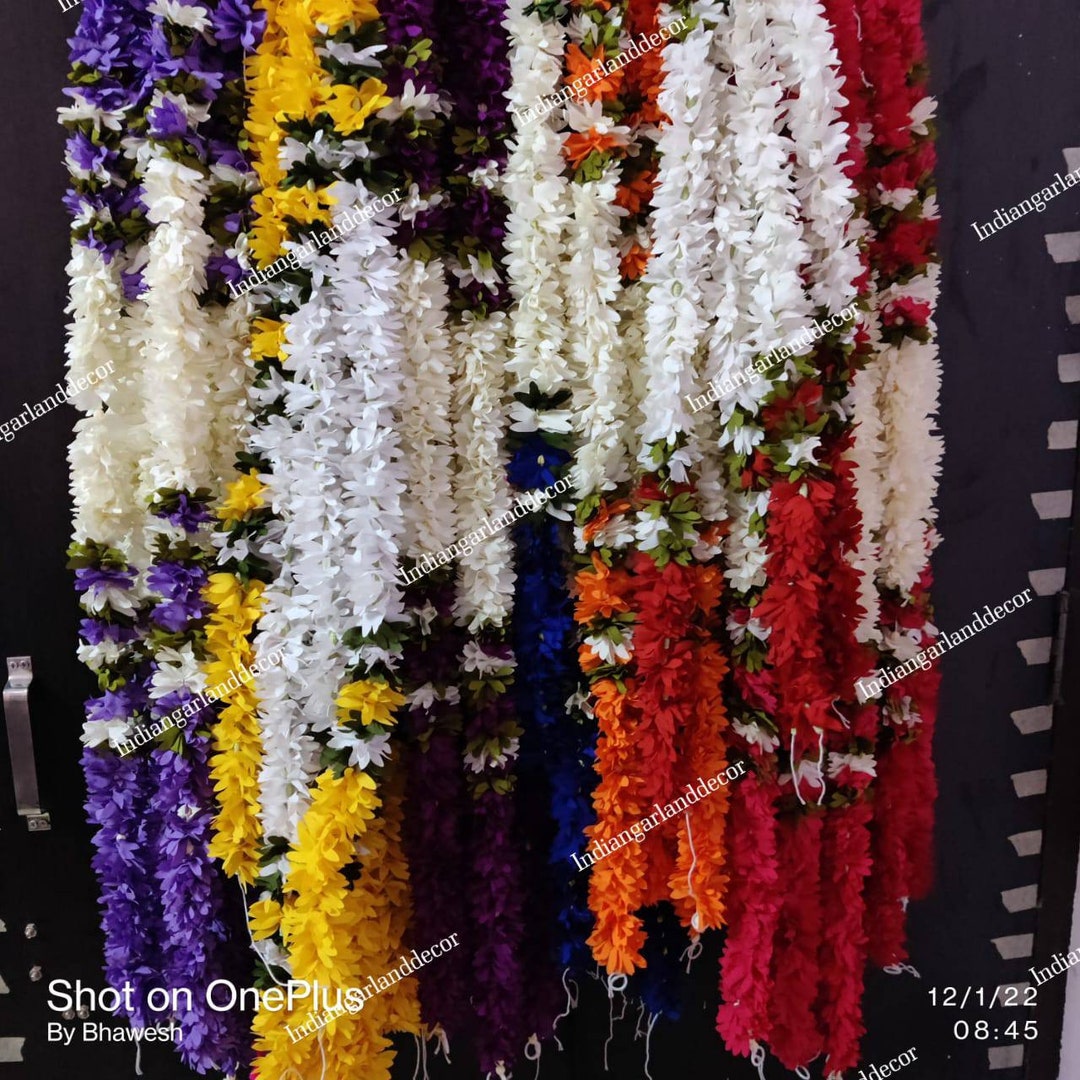Artificial Fabric Jasmine Strings Cloth Flower Gajra Garland Indian ...