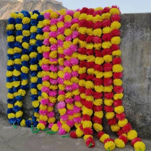 Express Shipping 20 Strings of Indian Flower Garland Indian Decoration ...