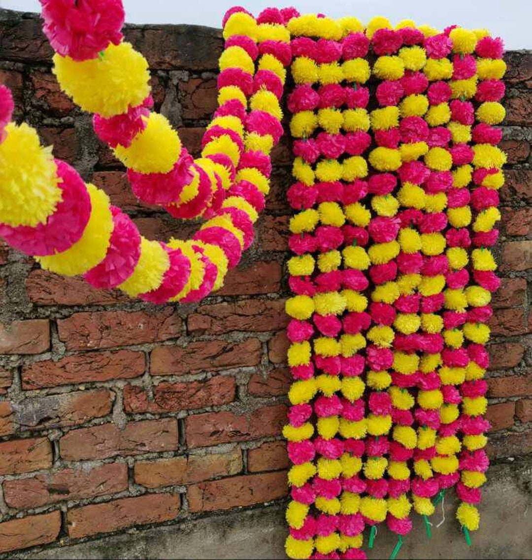 Express Shipping 50 Strings of Indian Flower Garland Indian Decoration ...