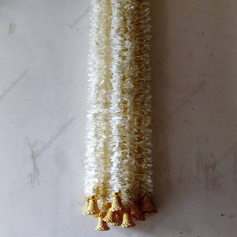 Artificial Jasmine Strings Flower Garland With Bells Indian - Etsy
