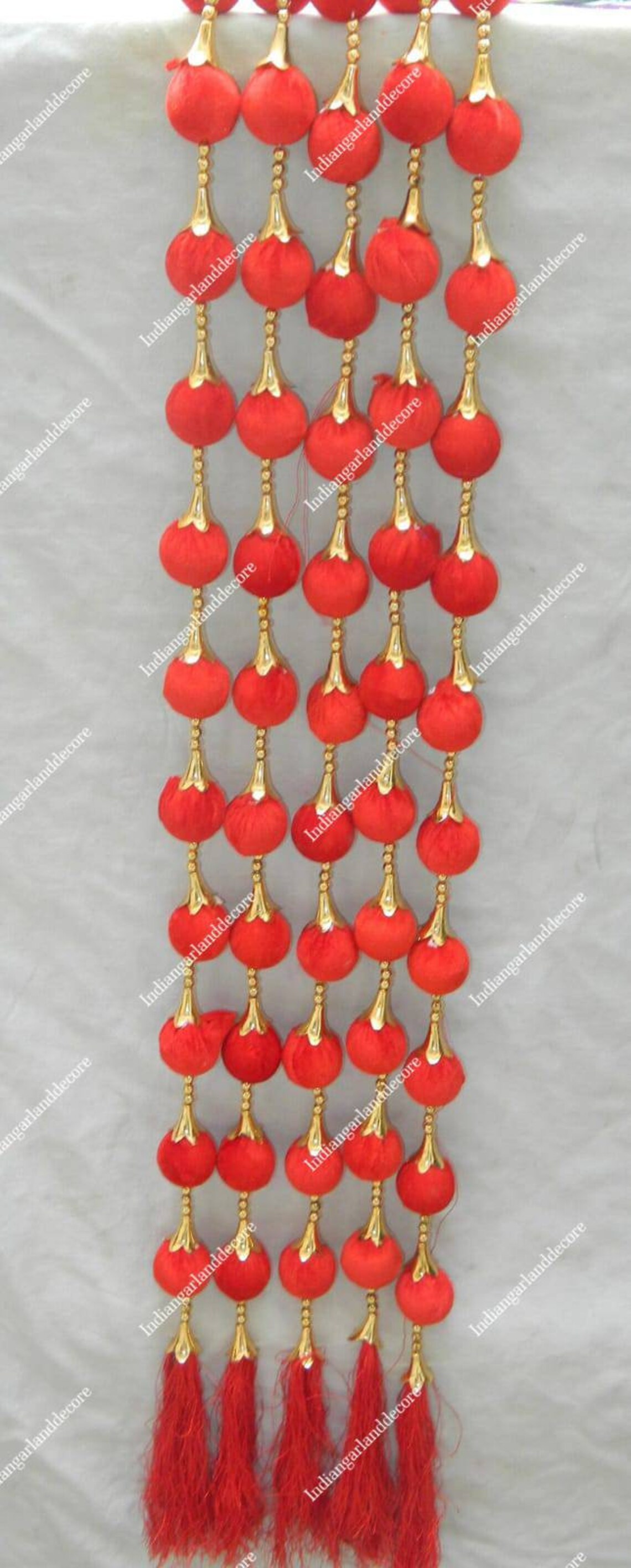 3 Feet Length Velvet Fabric Balls Colorful Silk Tassel Strings - Etsy