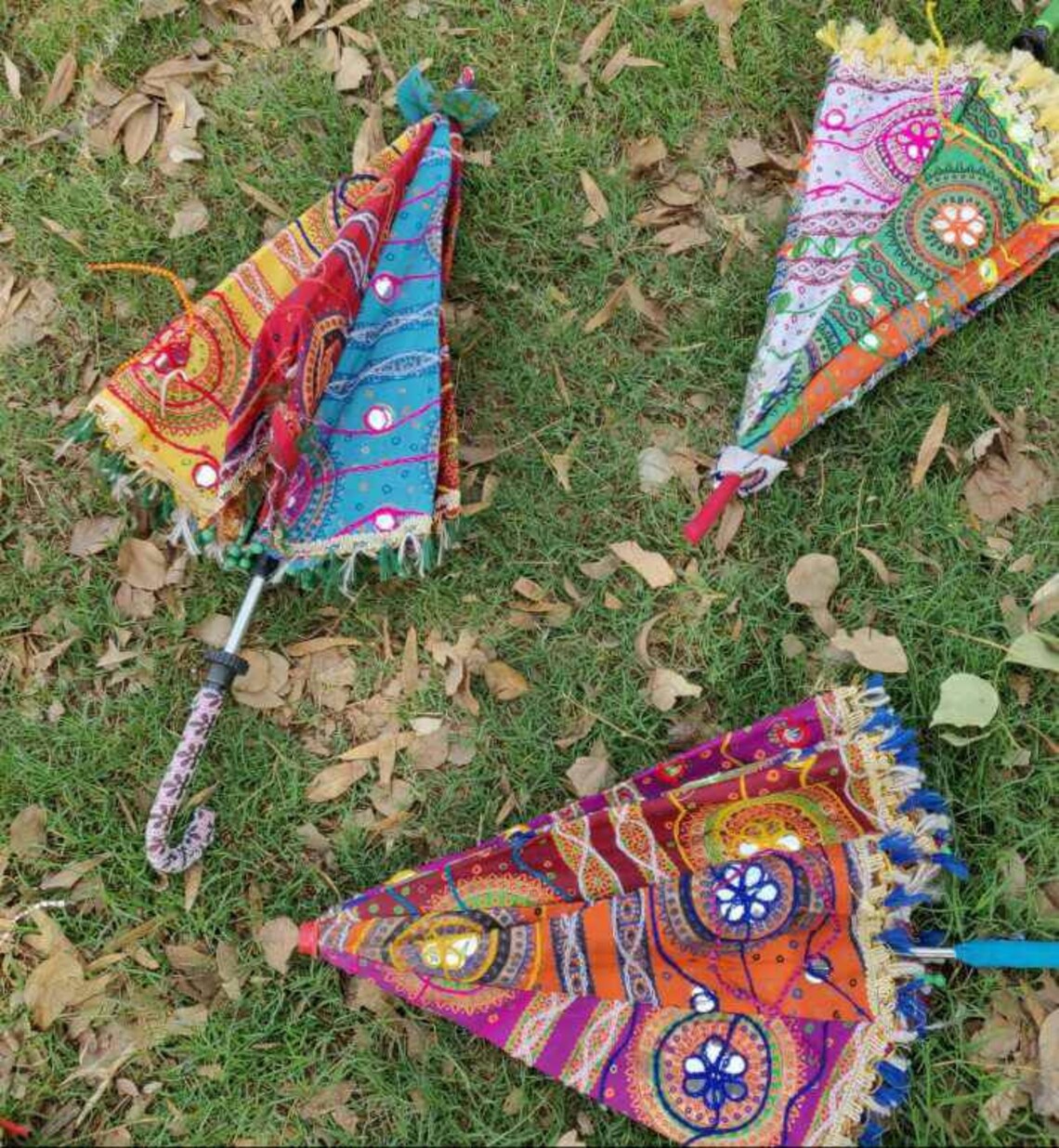 5 Pieces Lot Traditional Design Indian Wedding Umbrella Decoration ...