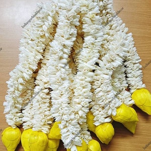 3 Feet Length Sola Wood String With Lotus of Indian Flower Garland ...