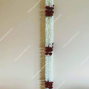 White Beautiful Mogra Strings of Indian Flower Garland Indian ...