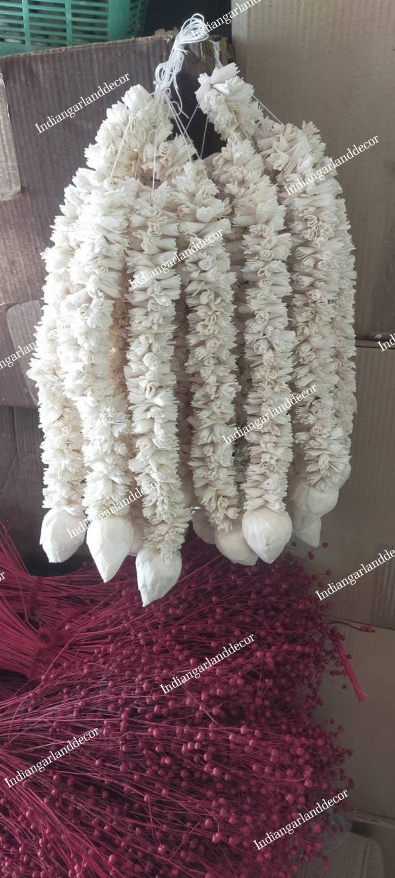 3 Feet Length Sola Wood String With Lotus of Indian Flower Garland ...