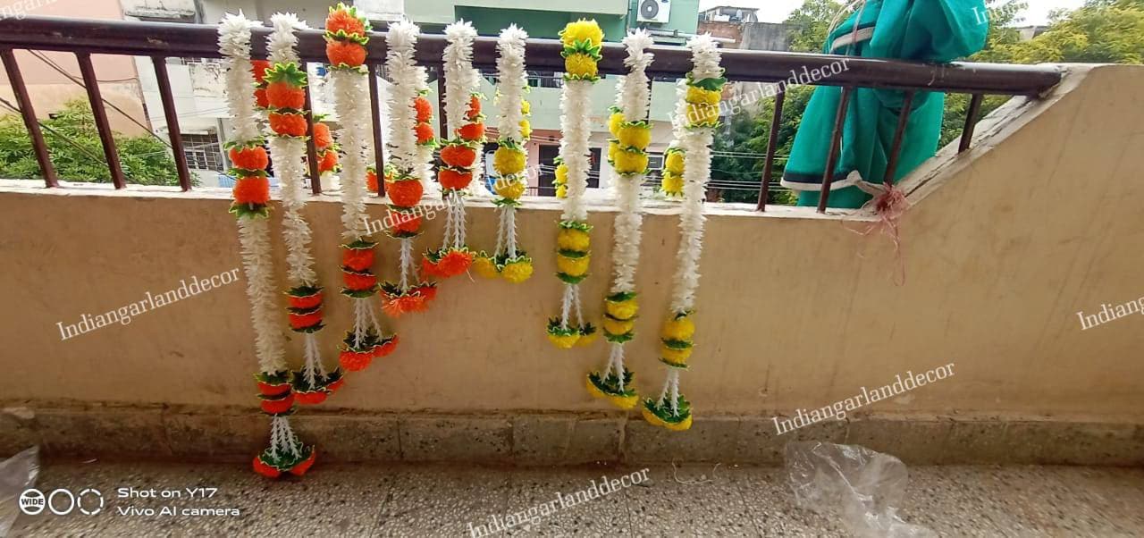 5 Piece Lot Jasmine Strings of Indian Flower Garland Indian Decoration ...