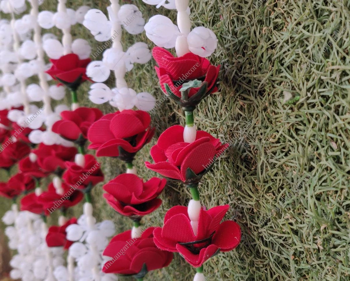 White Beautiful Mogra Strings of Indian Flower Garland Indian - Etsy