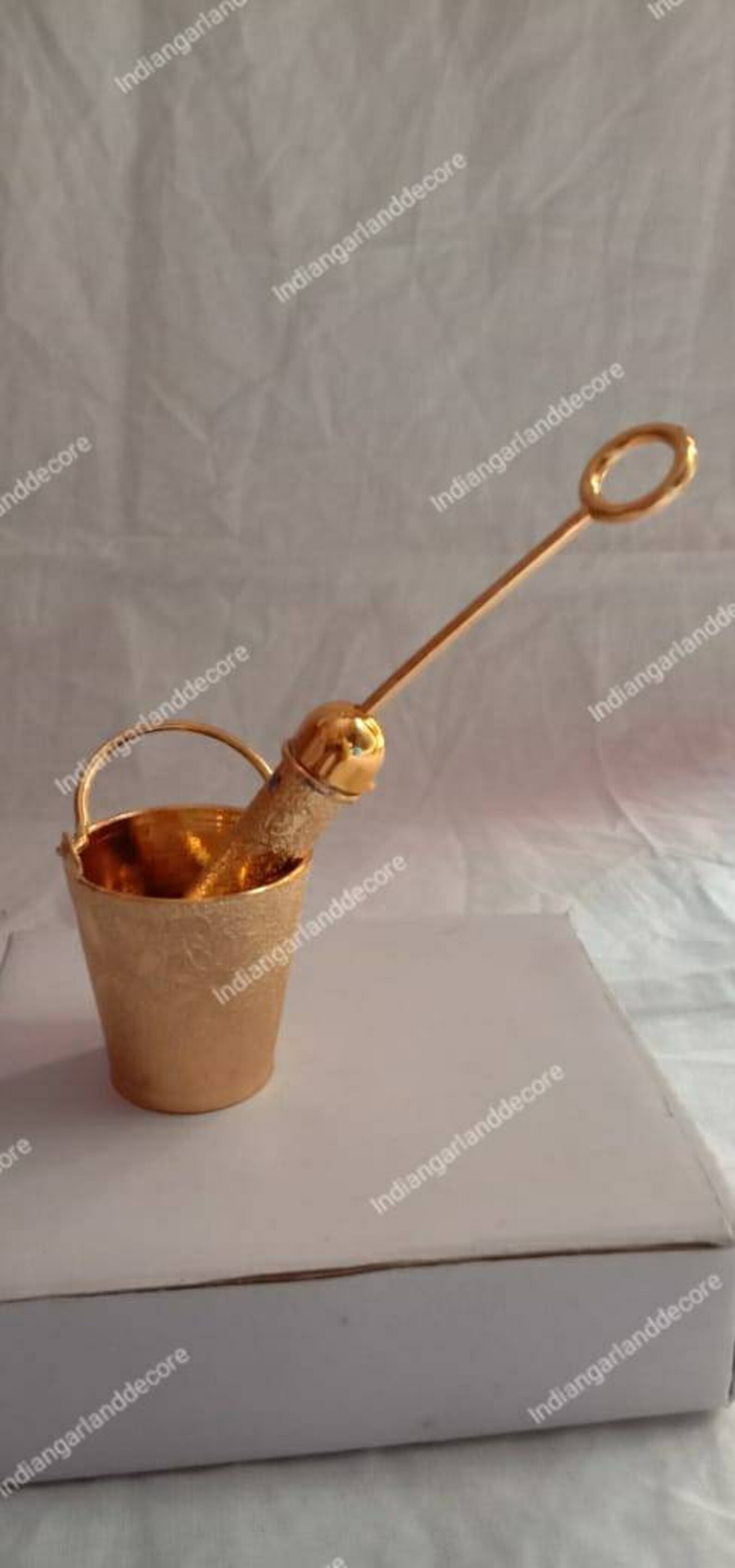 Metallic Finishing Decorative Pichkaari with Bucket Balti | Etsy