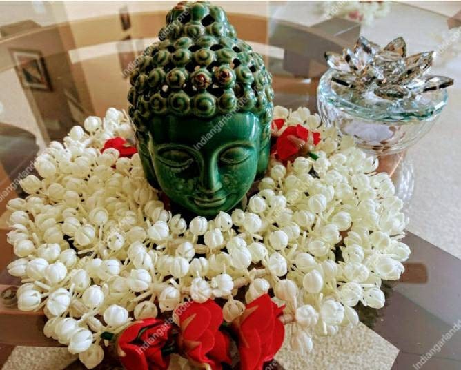 White Beautiful Mogra Strings of Indian Flower Garland Indian | Etsy