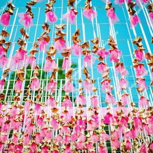 50 Bunches of Gota Flower Bunches With Colorful Fabric Tassels Indian ...