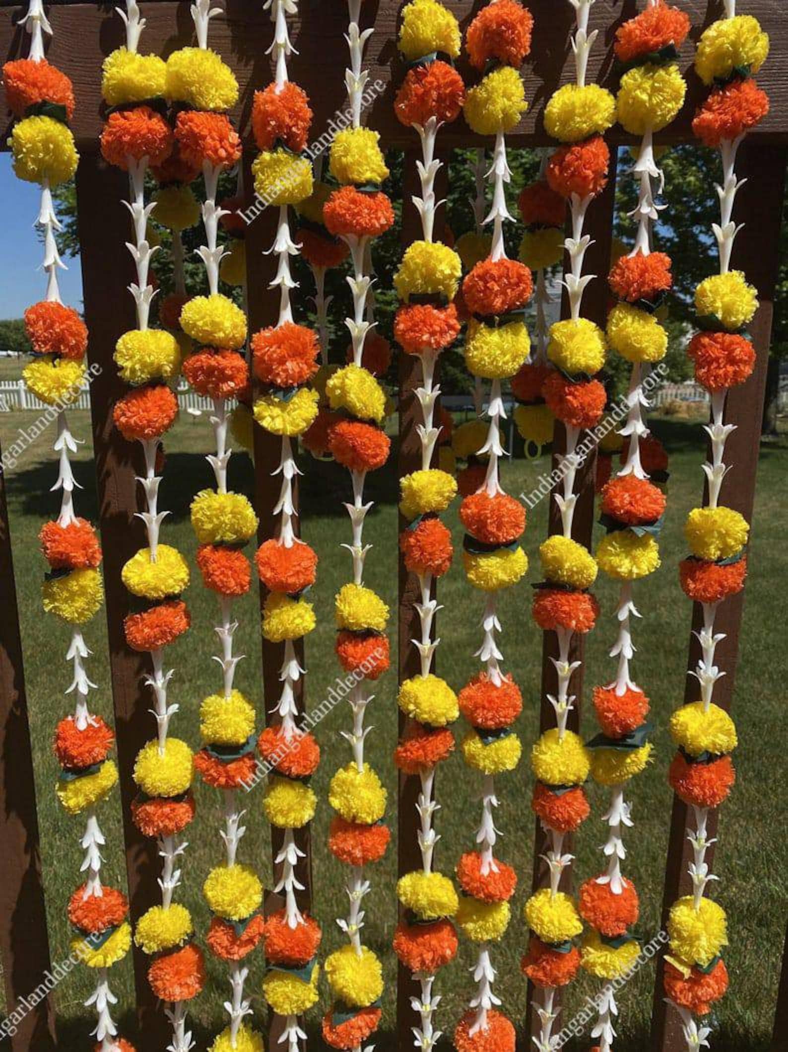 Beautiful Lily Marigold Flower String Artificial Flowers | Etsy