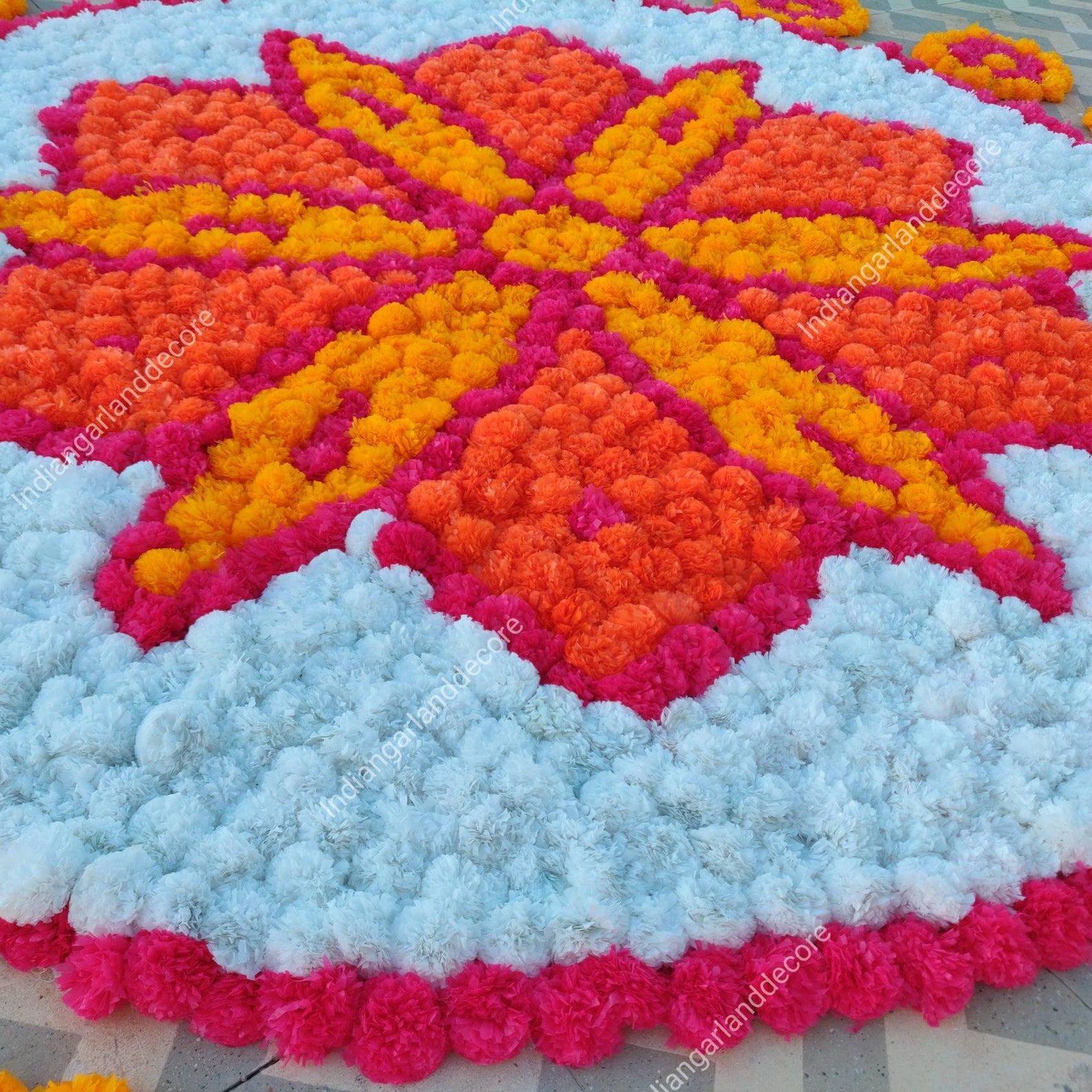 Beautiful Artificial Flower Rangoli Floral Handmade - Etsy
