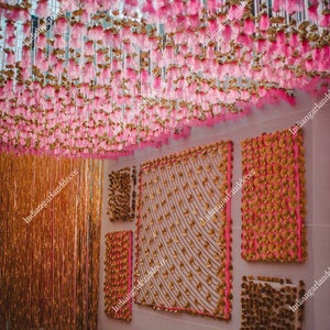 50 Bunches of Gota Flower Bunches With Colorful Fabric Tassels Indian ...