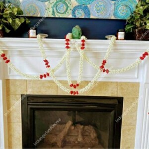 White Beautiful Mogra Strings of Indian Flower Garland Indian | Etsy