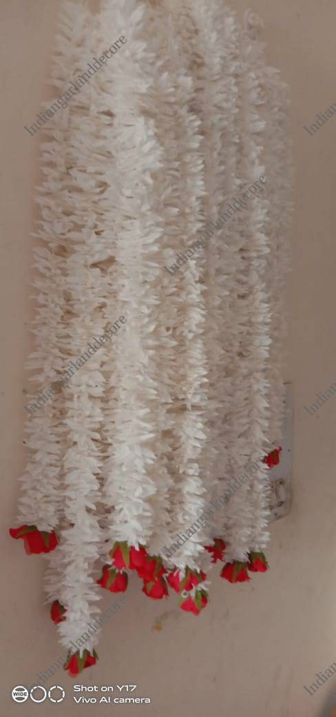 Artificial Jasmine Strings Flower Garland With Roses Indian | Etsy