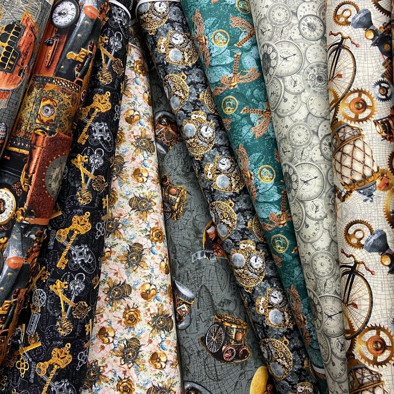 Steampunk Fabric - Etsy