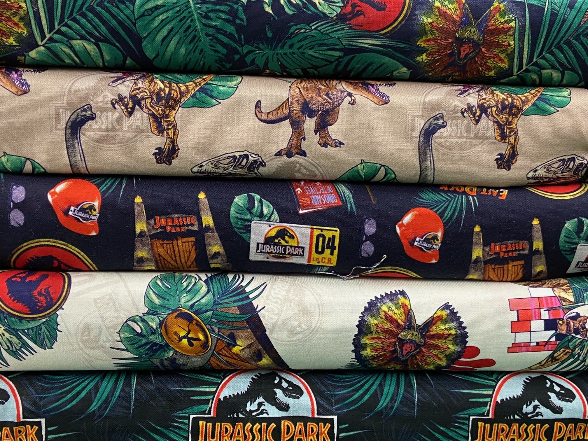 Jurassic Park Opulent Jungle 100% Cotton Fabric by the 1/4 - Etsy
