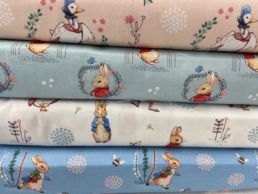 Beatrix Potter Peter Rabbit Classic 24 100% Cotton Fabric by the 1/4 ...