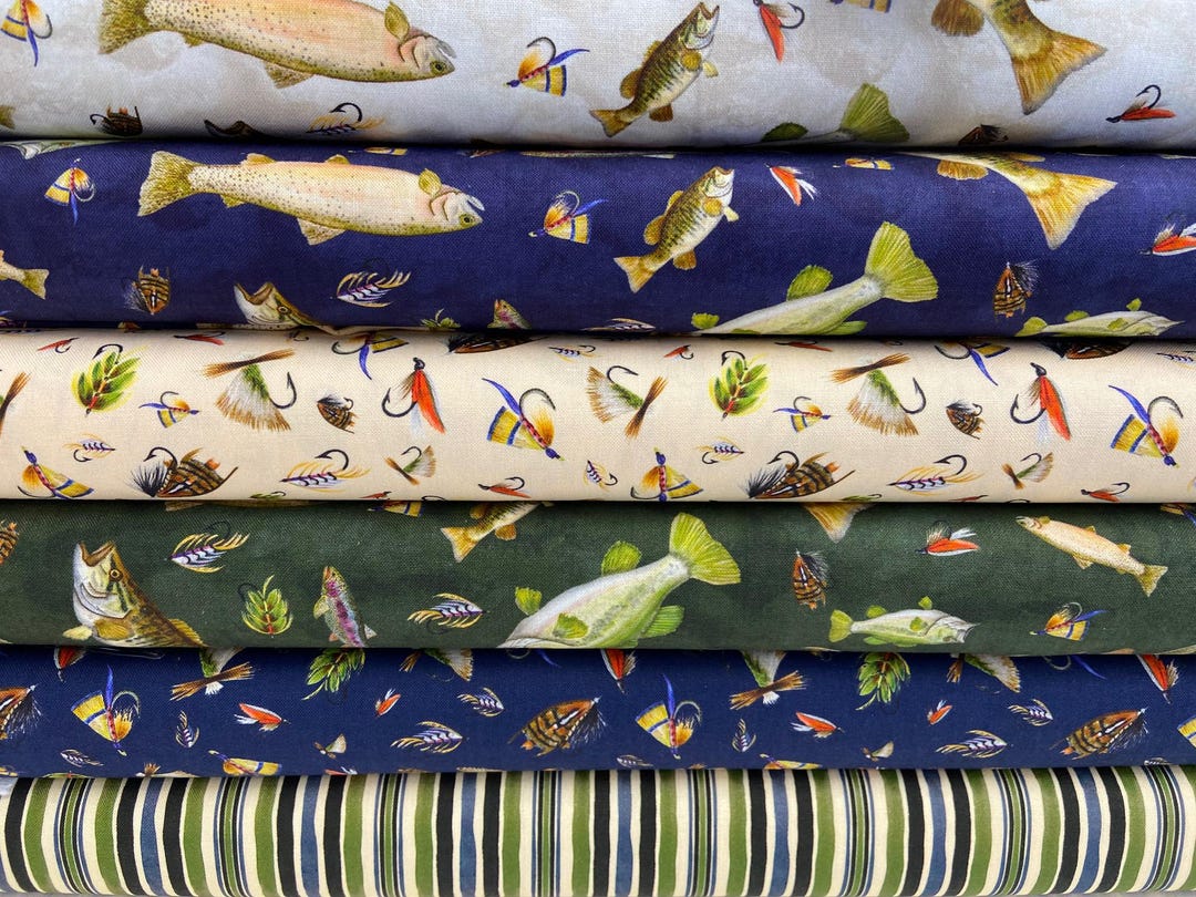 Camelot Fabrics & Brett Blumenthal Fishful Thinking Cotton Fabric by ...