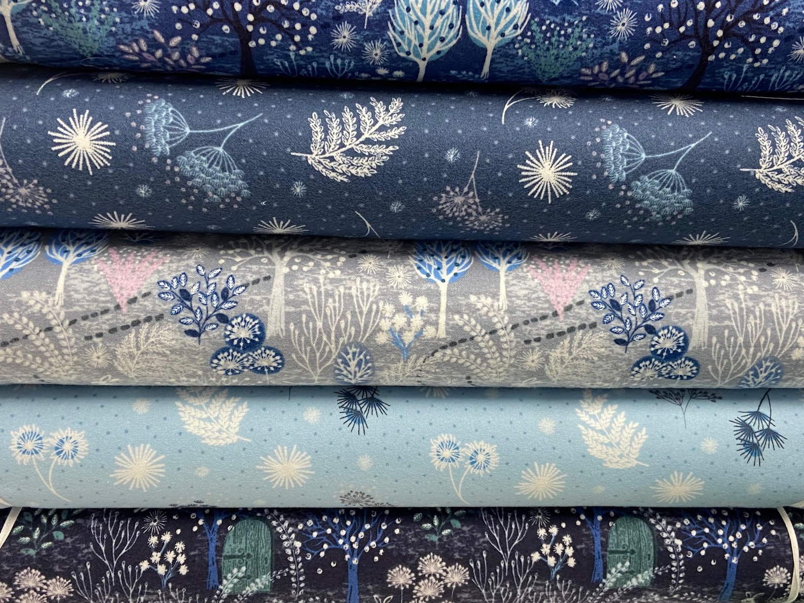 Lewis & Irene the Secret Winter Garden Brushed Cotton Flannel Fabric by ...