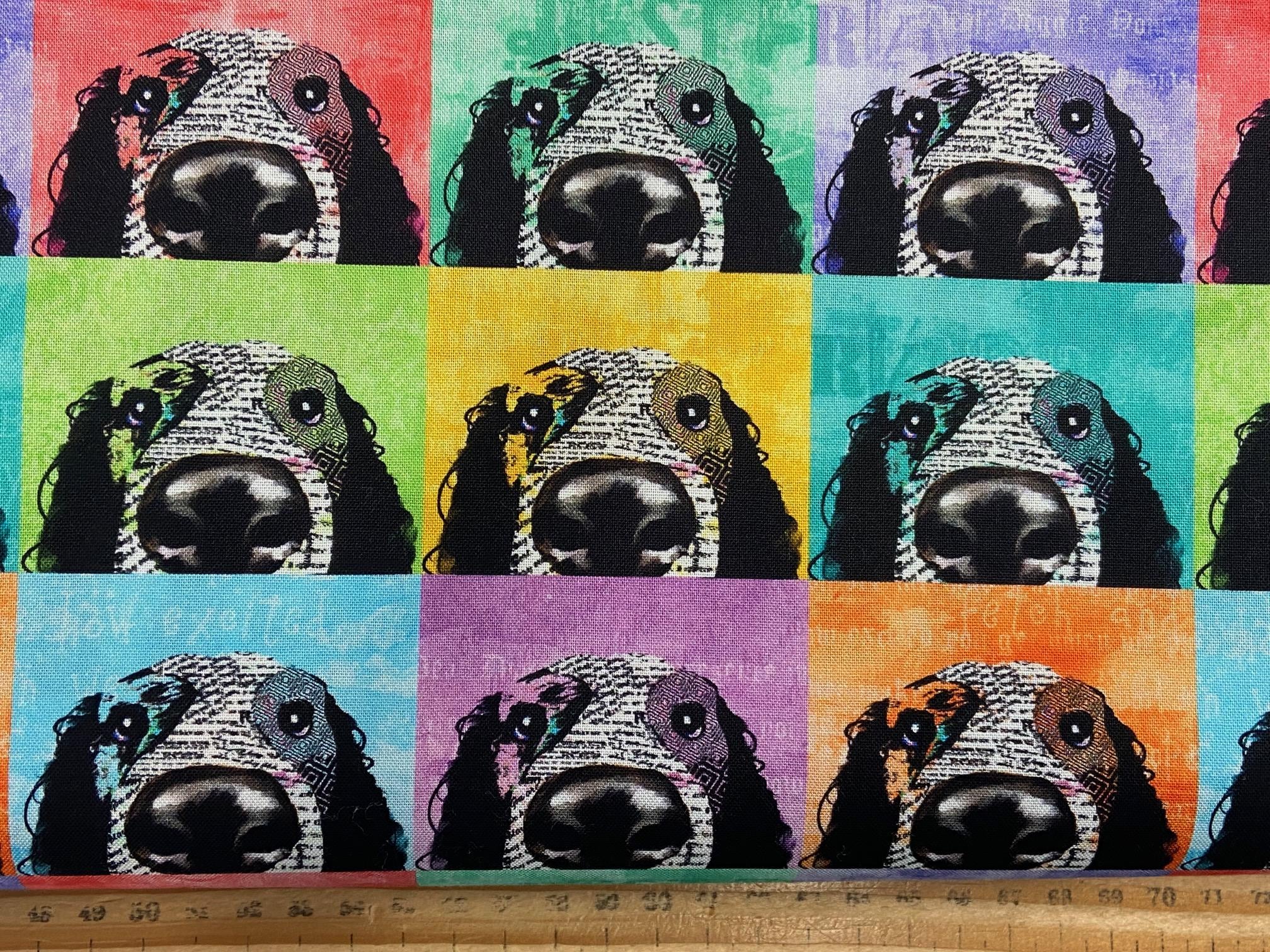 Connie Haley 3 Wishes Raise the Woof Cotton Fabric by 1/4 M* Dog Puppy ...