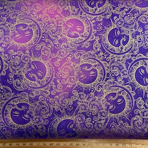 Timeless Treasures Cosmos Cotton Metallic Fabric by the 1/4 Metre or ...