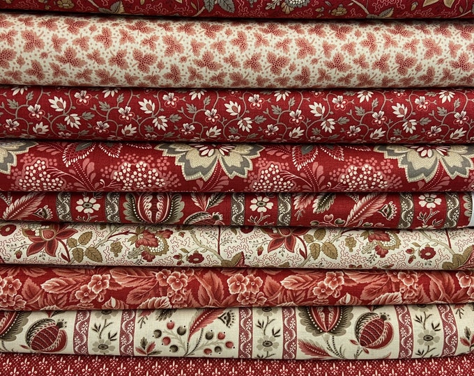 French General for Moda Chateau De Chantilly Cotton Fabric by 1/4 Metre ...