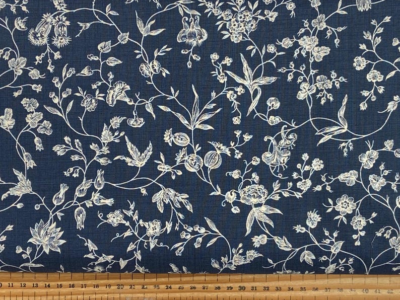 French General for Moda Sacre Bleu 100% Cotton Fabric by the 1/4 Metre ...