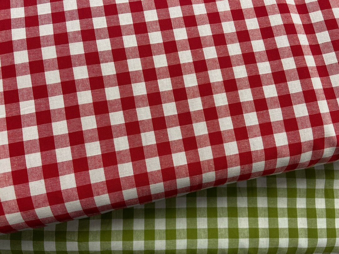 Cotton Gingham Check Plaid Yarn Dyed by 1/2 Metre Various Colours ...