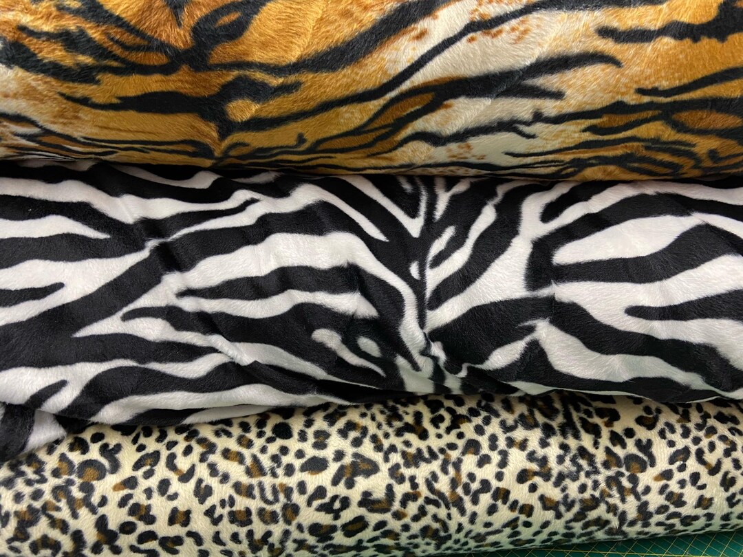 Velboa Animal Short Pile Faux Fur Fabric by 1/2 Metre* Baby Leopard ...