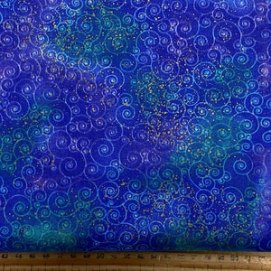 Timeless Treasures Cosmos Cotton Metallic Fabric by the 1/4 Metre or ...